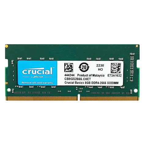 خرید و قیمت رم لپ تاپ کروشیال 8 گیگ Ddr4 2666 Mhz Cl19 کاستوم رایان