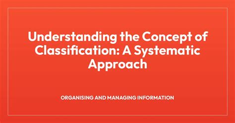 Understanding The Concept Of Classification A Systematic Approach Lis Library And Information Understanding The Concept Of Classification A Systematic Approach Lis Library And Information