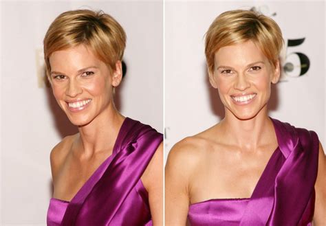 Hilary Swanks Short Pixie Hair With Volume