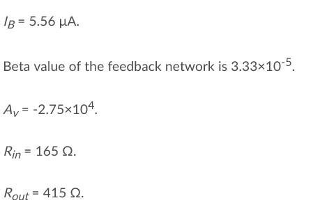 Solved For The Amplifier Circuit Shown Below The Transistor Chegg