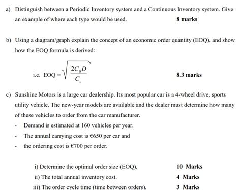 Solved Distinguish Between A Periodic Inventory System And A Chegg Com