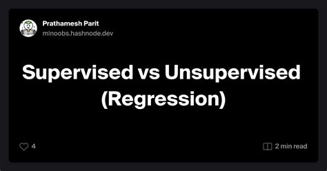 Supervised Vs Unsupervised Regression
