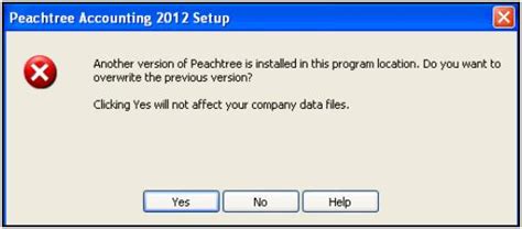 Got A Warning Or An Error Message While Installing Peachtree Accounting