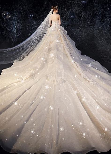 星空拖尾婚纱图片 豪华婚纱拖尾婚纱图片 大山谷图库
