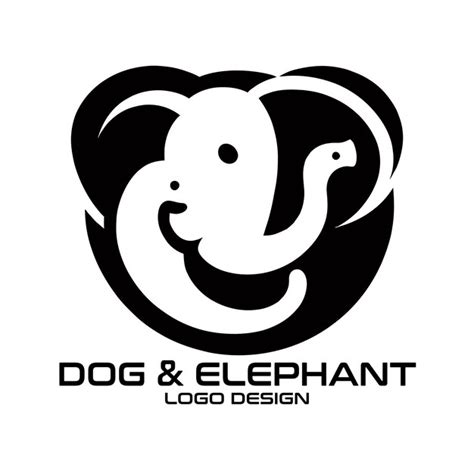 코끼리 터 로고 디자인 프리미엄 Ai 생성 벡터