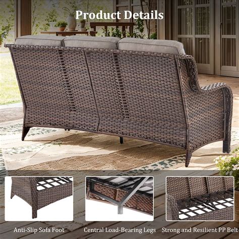 Pocassy Patio Furniture Set With 43 Inch Fire Pit Table On Sale