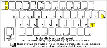 Icelandic Keyboard Labels DSI Keyboards Com