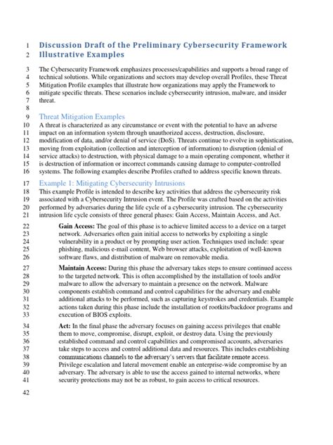 Cyber Sec Framework Pdf Security Computer Security