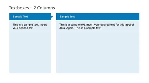 Textboxes Template For PowerPoint With Colorful Header SlideModel