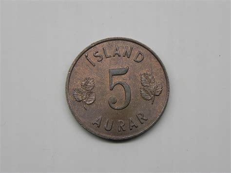 58866 5 Aurar 1966 Islandia • Cena Opinie • Islandia 17475518471