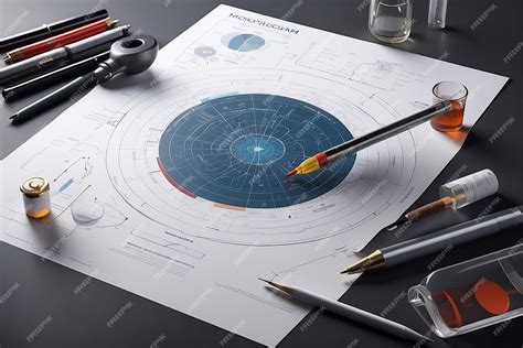 Scientific Diagram Illustration Mockup Premium Ai Generated Image