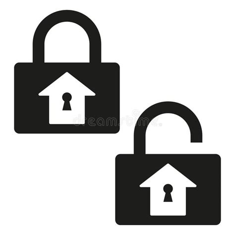 Lock Icon Security Latch Symbol Protection Shield Illustration