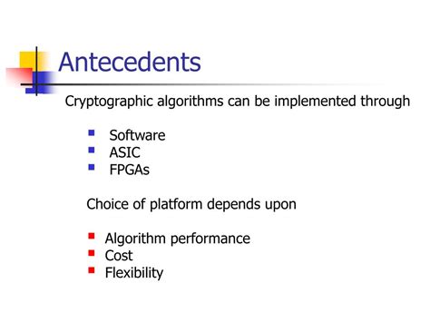 Ppt Towards Fpga Architectures Optimized For Cryptographic Algorithms Powerpoint Presentation