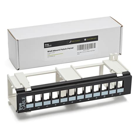 12 Port Wall Mount Shielded Keystone Patch Panel Truecable