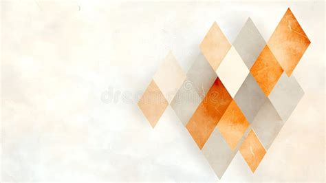 Abstract Beige And Orange Geometric Pattern Geometric Shapes Stock Illustration Illustration