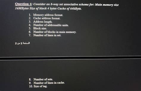 Solved Question Consider An Way Set Associative Scheme Chegg Com