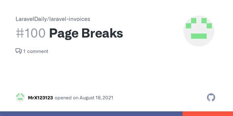 Page Breaks Issue 100 LaravelDaily Laravel Invoices GitHub
