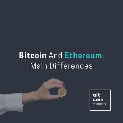 Bitcoin And Ethereum Main Differences By Andras Novoszath The Dark