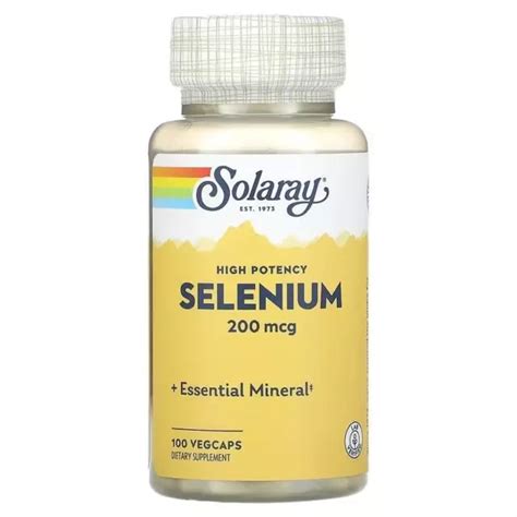 High Potency Selenium 200 Mcg Tablets 100 Capsules Essential Mineral