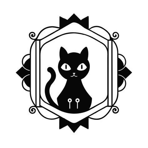 Icon For The Site Github In A Square Frame With A 3px Border Esoteric Style Vector Illustration