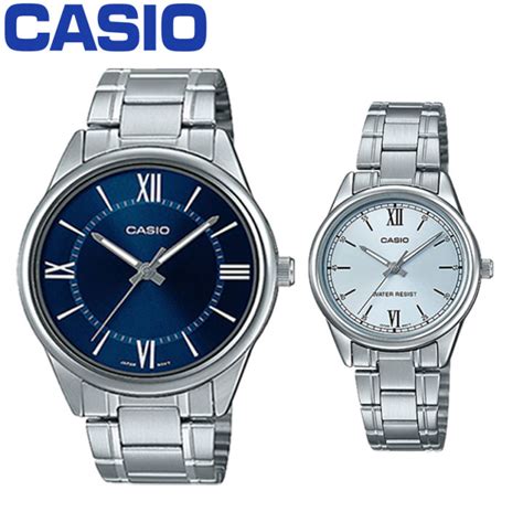 Casio Stainless Steel Couple Watch Mtp V005d 2b5 And Ltp V005d 2b3 Lazada