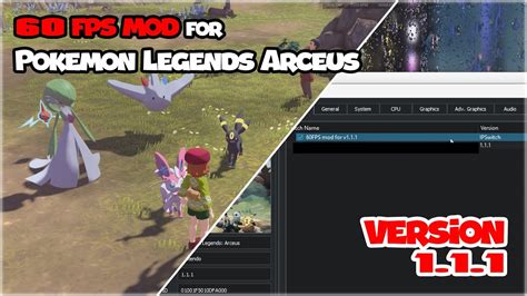 60fps Mod For Pokemonlegends Arceus V111 Yuzu Youtube
