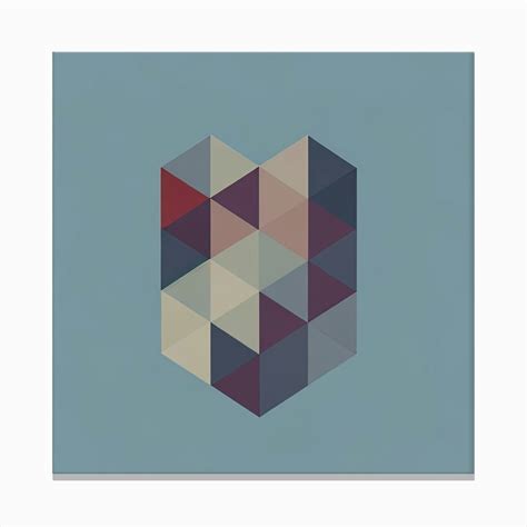 Minimal Cube Shapes Canvas Print By Bowlescs Fy