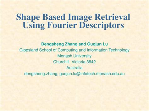 Ppt Shape Based Image Retrieval Using Fourier Descriptors Powerpoint Presentation Id4346580