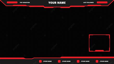 빨간색과 검은색 게임용 트위치 스트림 오버레이 스트림 오버레이 스트림 오버레이 템플릿 스트림 오버레이 페이스캠 배경 일러스트 및 사진 무료 다운로드 Pngtree