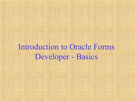 Oracle Apps Forms Ppt