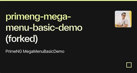 Primeng Mega Menu Basic Demo Forked Codesandbox