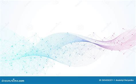 Technology Abstract Lines And Dots Connection Background Connection Digital Data And Big Data