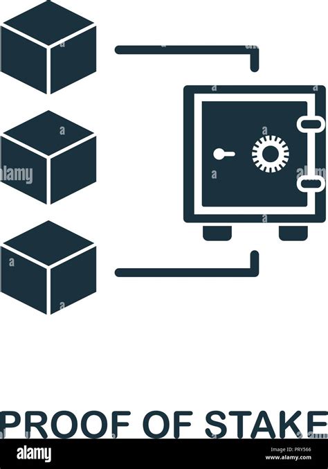 Proof Of Stake Icon Monochrome Style Design From Blockchain Collection Ux And Ui Pixel