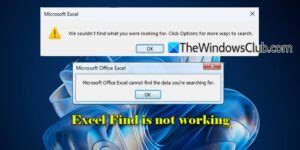 Excel Find Is Not Working Fix