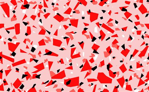 기하학적 핑크 테라초 매끄러운 패턴 추상적인 다채로운 현대 배경 웹 과 인쇄를위한 스톤 패션 디자인 베네치아 타일 바닥집 장식 혼란스러운 파스텔 텍스처 0명에 대한 스톡