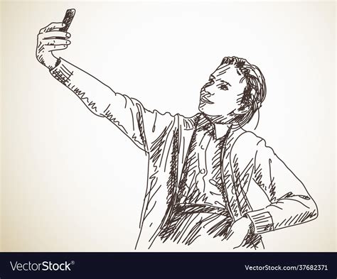 Selfie Royalty Free Vector Image Vectorstock