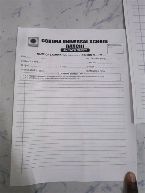 School Answer Sheet Printing Service At ₹ 2piece In Ranchi Id 2852927652162