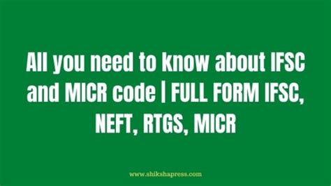 What Is Ifsc Code Full Form Of Ifsc Code Why It Is Needed Best Educational Website