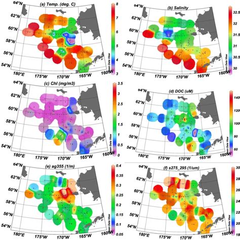 Spatial Distributions Of A Temperature B Salinity C Chl D