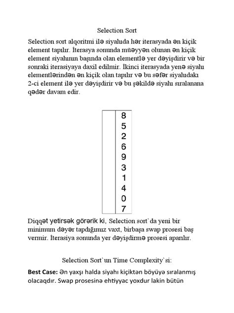 Selection Sort Pdf