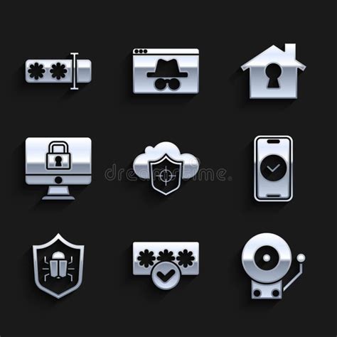 Set Cloud And Shield Password Protection Ringing Alarm Bell Smartphone System Bug Lock