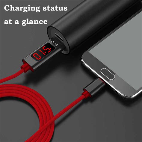 1m Usb For Type C Tester Meter Display Nylon Braided Fast Charging Voltage Current For Type C
