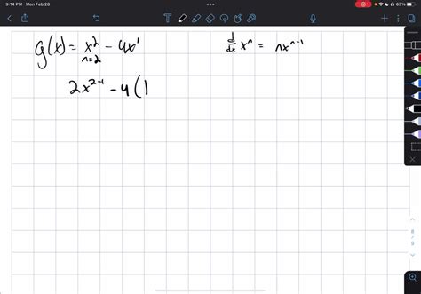 ⏩solved calculate g x by using the formulas and rules that are