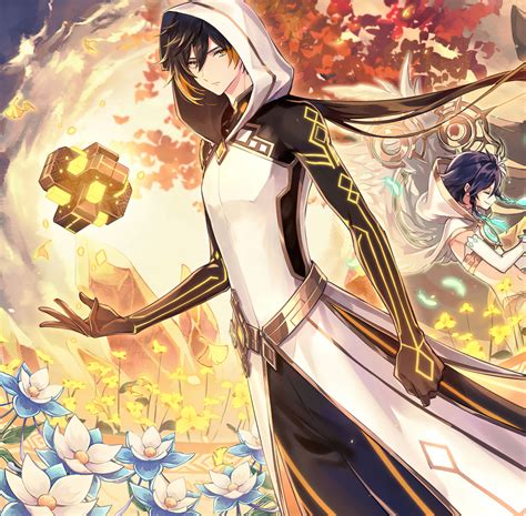 X Venti And Zhongli K Genshin Impact X Resolution