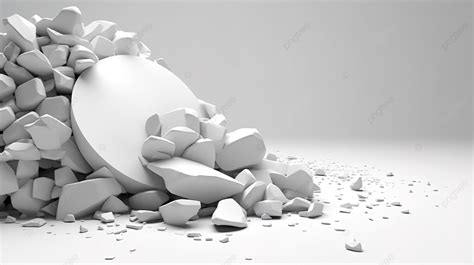 흰색 파편 바위를 표시하는 연단의 추상 3d 렌더링 돌 연단 화장품 연단 자연 연단 배경 일러스트 및 사진 무료 다운로드