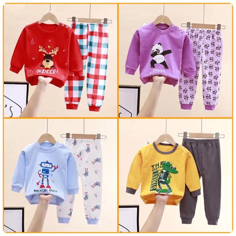 L5 ชุดนอนแขนขายาวเด็กชาย ชุดนอนแขนขายาวเด็กหญิง ชุดนอนเด็กชาย ชุดนอนเด็กหญิง 1 5 ปี ชุดกันหนาว