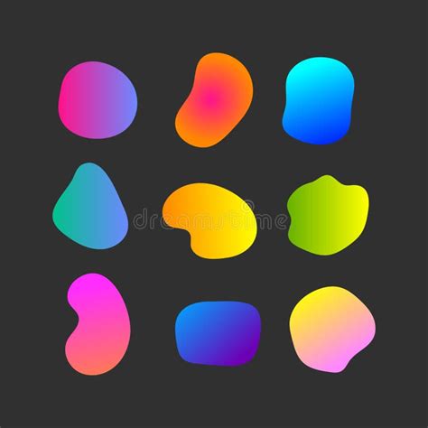 Random Shapes Organic Color Blobs Of Irregular Shape Stock Vector