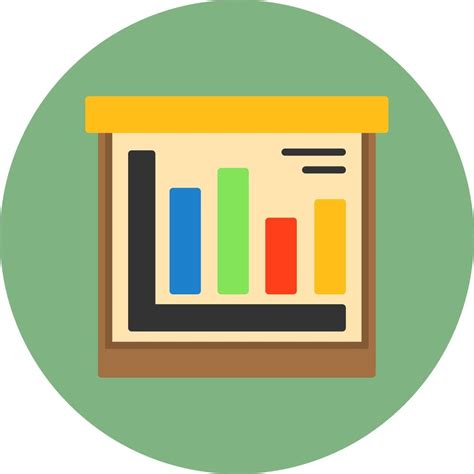 Chart Graph Flat Circle Style Icon 54681517 Vector Art At Vecteezy