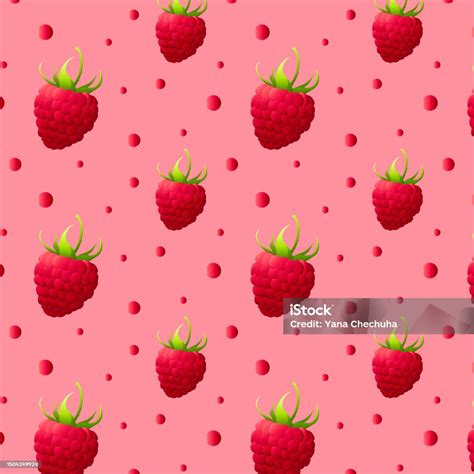 이음매 없는 패턴 라즈베리 음식 만화 라벨 메뉴 포스터 인쇄물 또는 포장 디자인용 벡터 그림 0명에 대한 스톡 벡터 아트 및