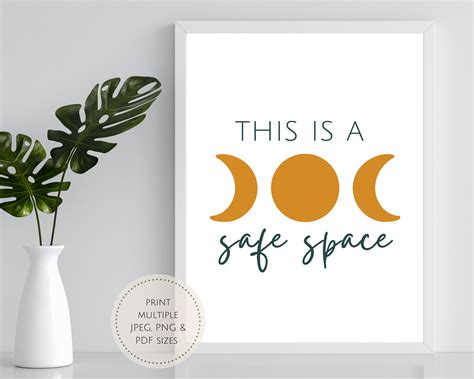 Safe Space Printable Counseling Sign School Counselor Office Decor